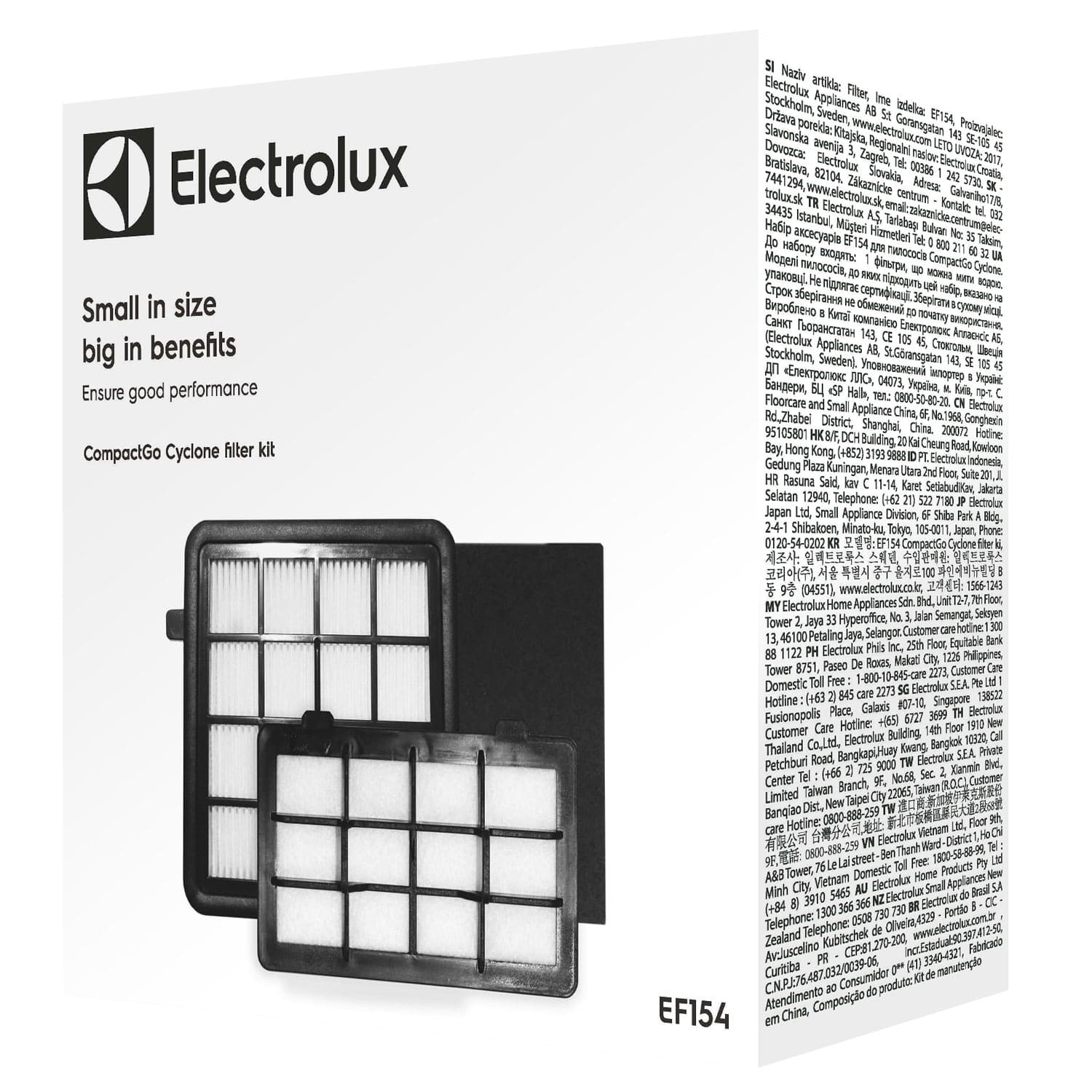 Performance filter kit for CompactGo vacuum cleaner - EF154 ...