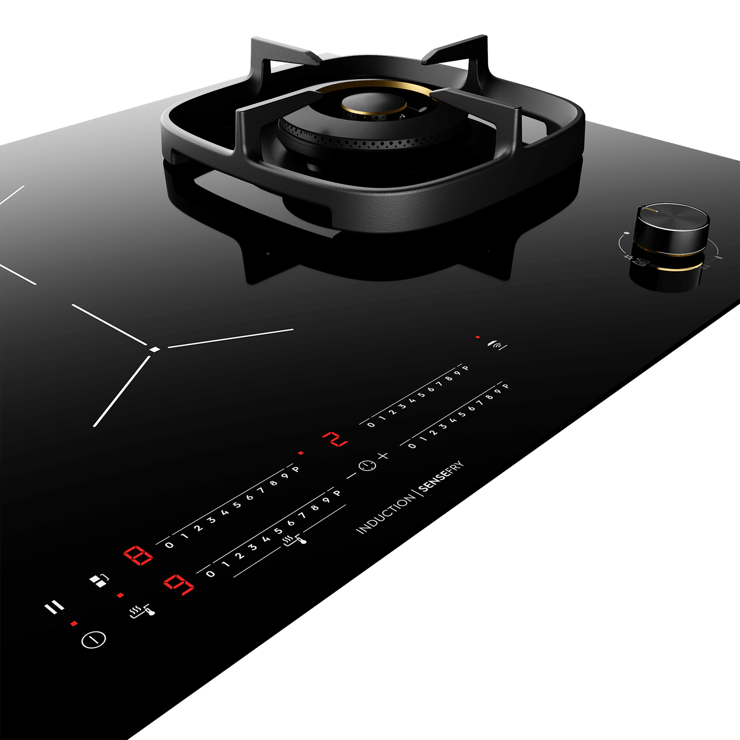 90cm UltimateTaste 900 4-burner hybrid induction hob - EHH957BE ...