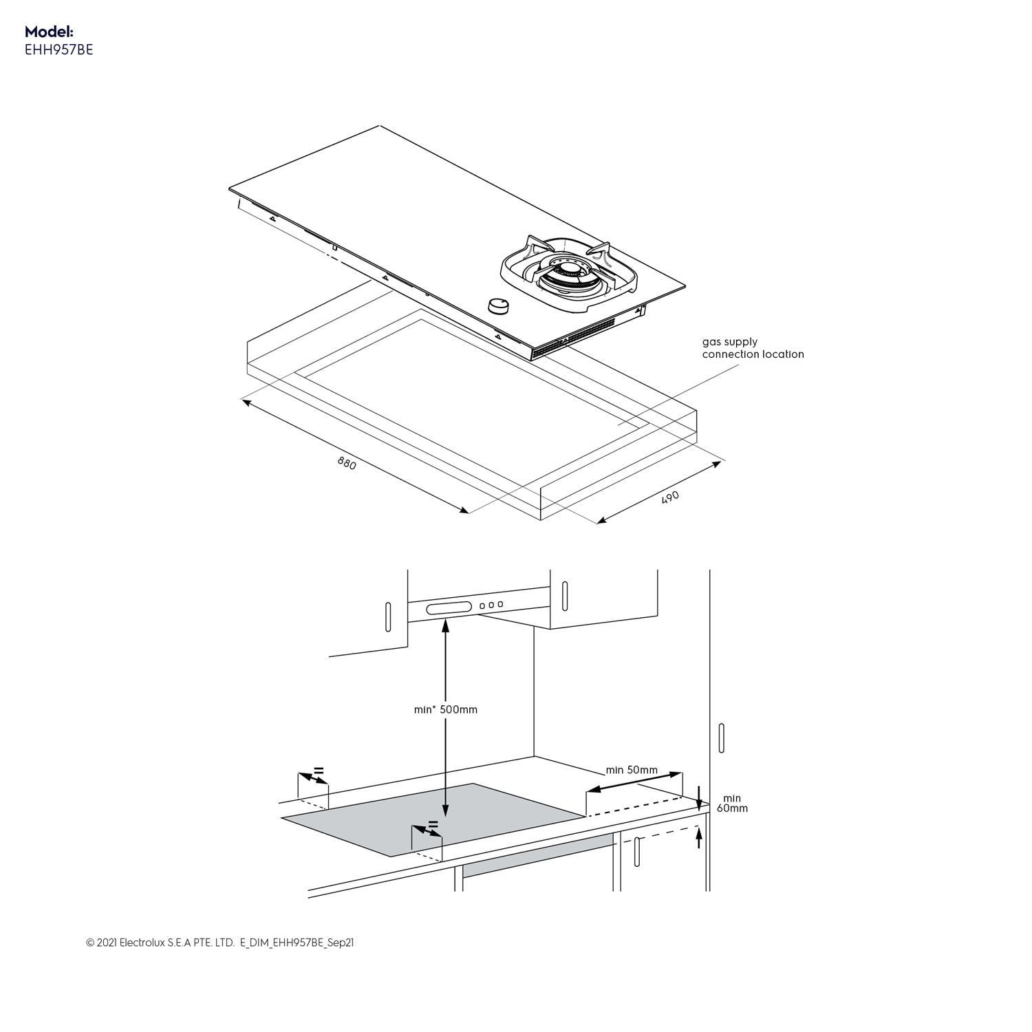 90cm UltimateTaste 900 4-burner hybrid induction hob - EHH957BE ...