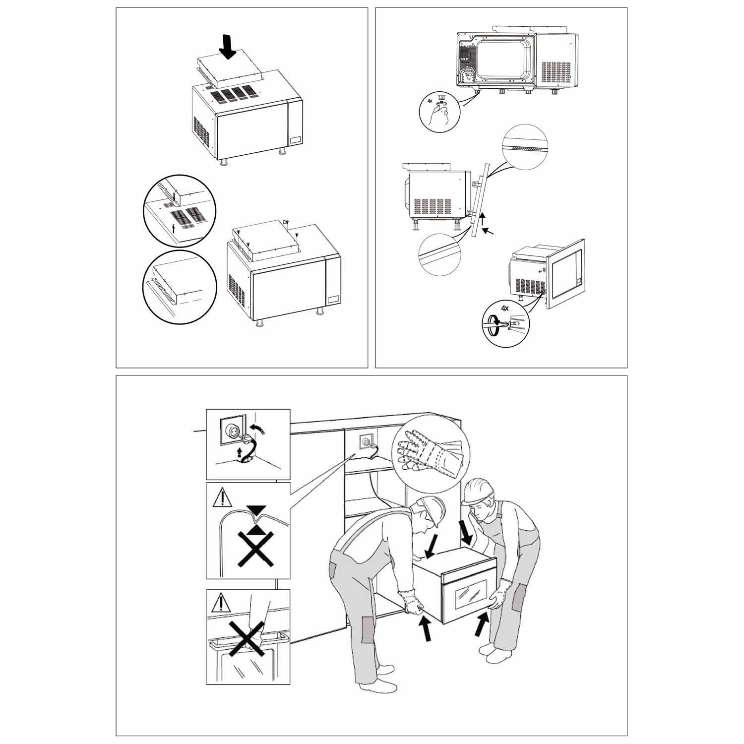60cm UltimateTaste 900 built-in combination microwave oven with 30L ...